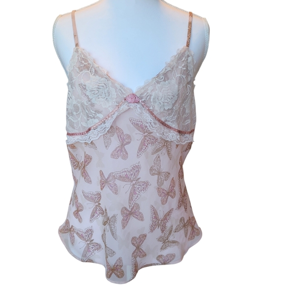 Rampage | Tops | Rampage Semi Sheer Lace Butterfly Cami Tank Top | Poshmark